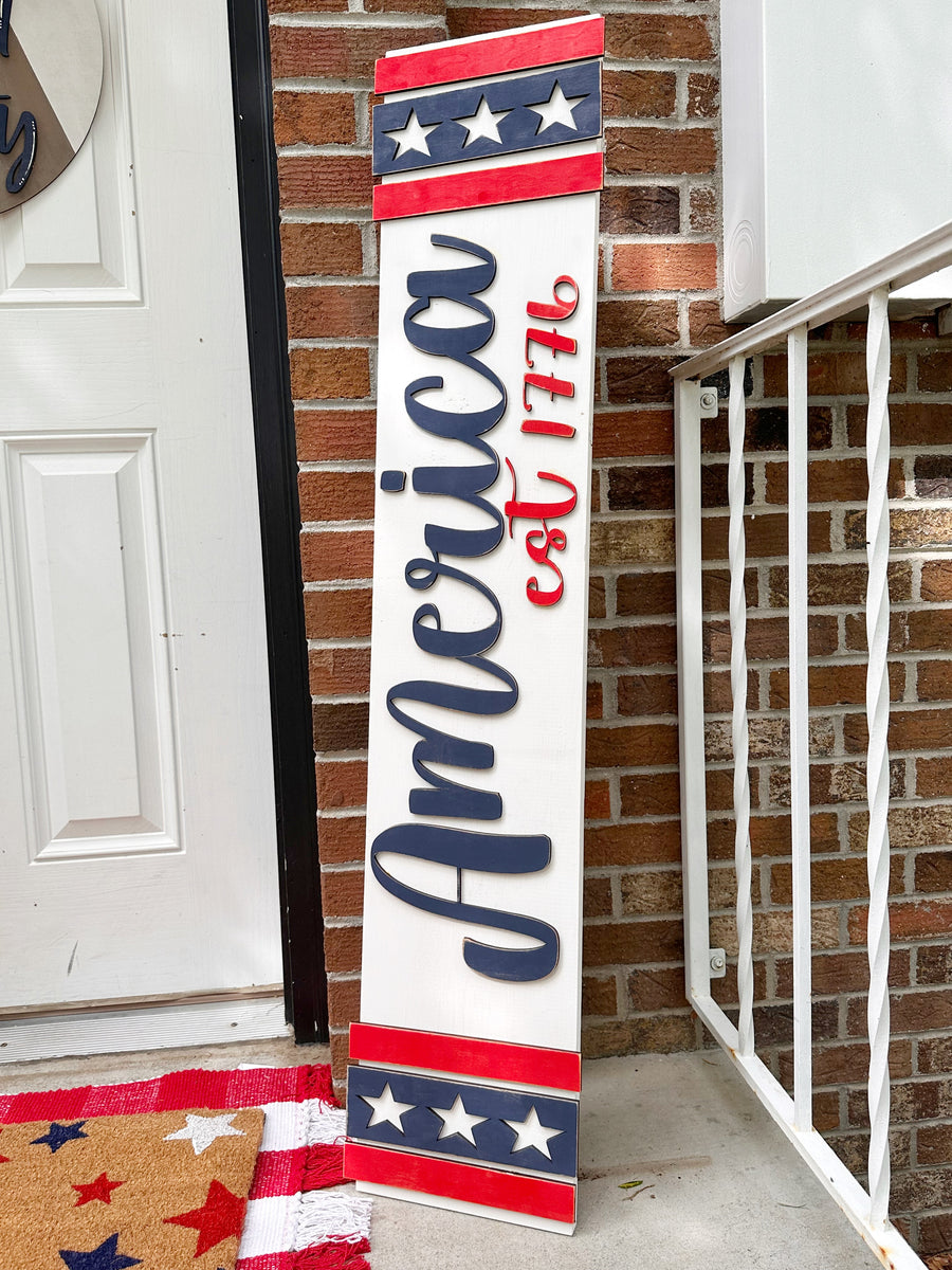 America Porch Leaner – Line Upon Line