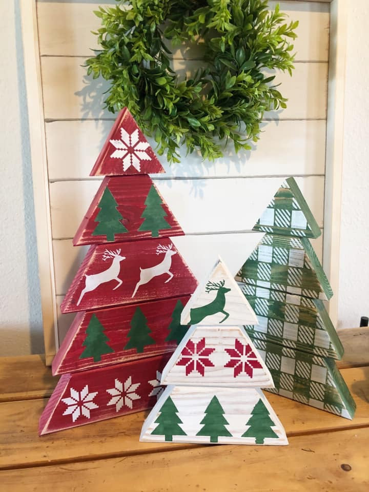 Wooden Tree Trio – Line Upon Line